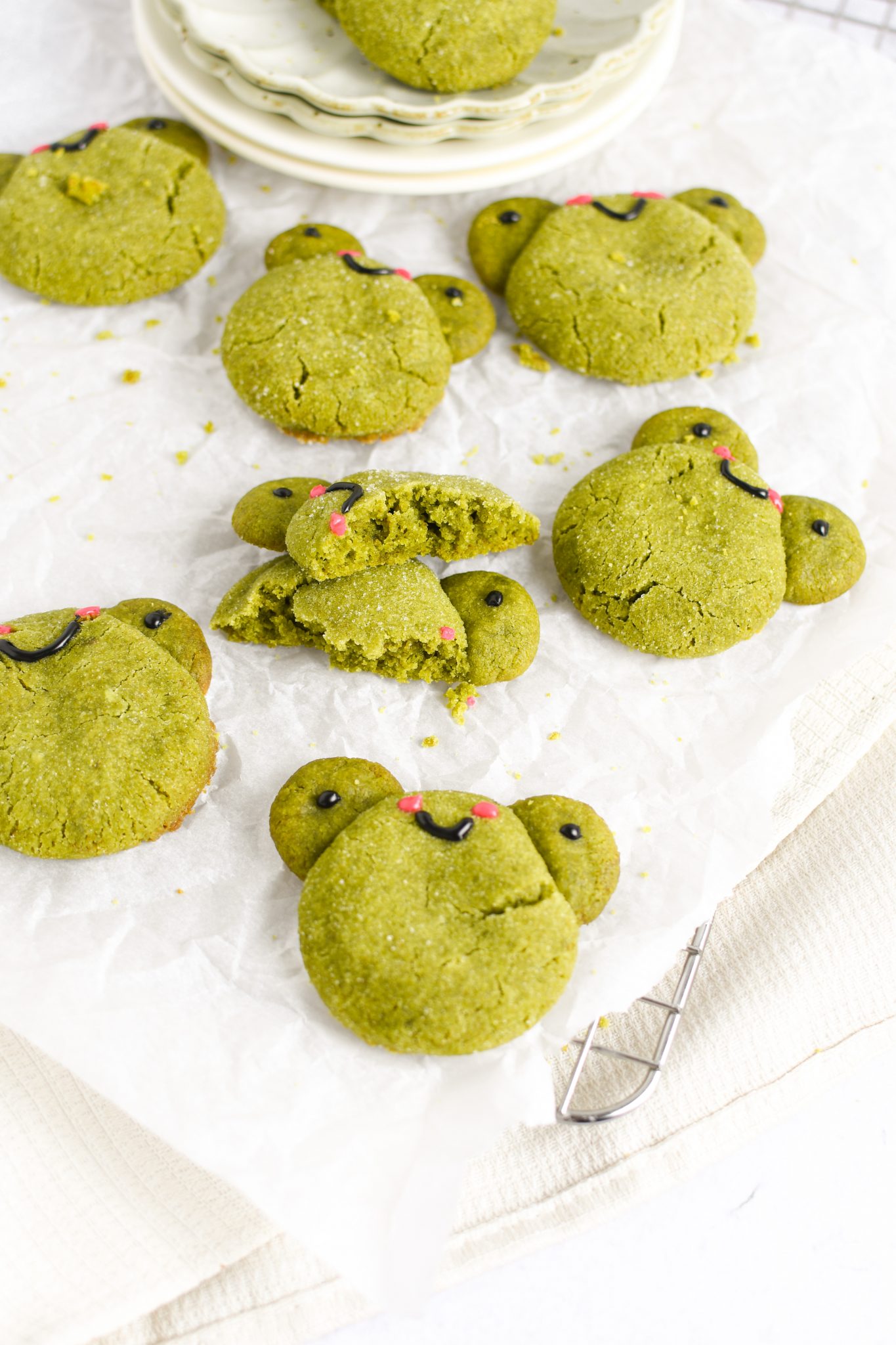 Frog Matcha Sugar Cookies (Vegan) • Bites by Bianca