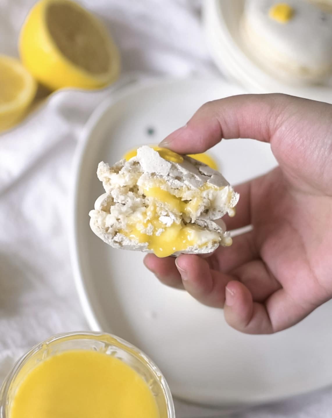 Duck Macarons with Lemon Cheesecake Filling (French Method) • Bites by ...