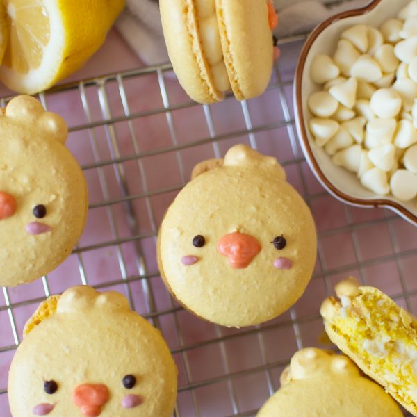 Chick Macarons with Lemon White Chocolate Ganache (French Method ...