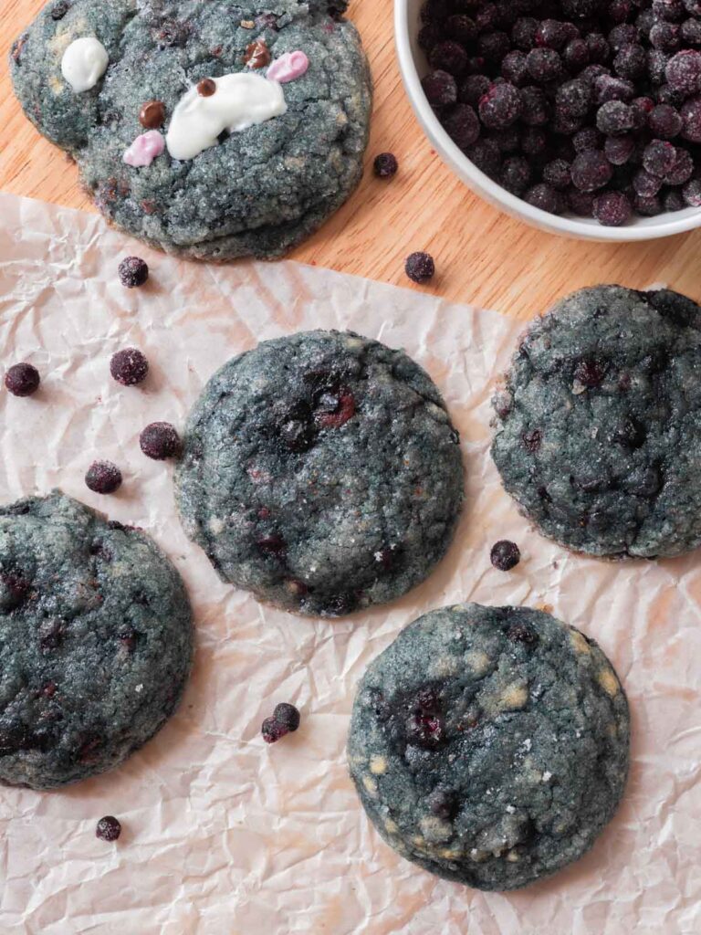 Blueberry Sugar Cookies (using frozen blueberries!)