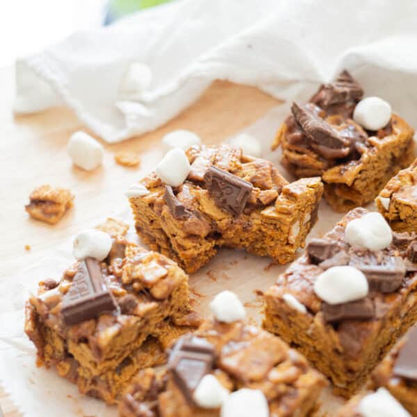Brown Butter Golden Grahams S'mores Bars w/ Toasted Mallows!