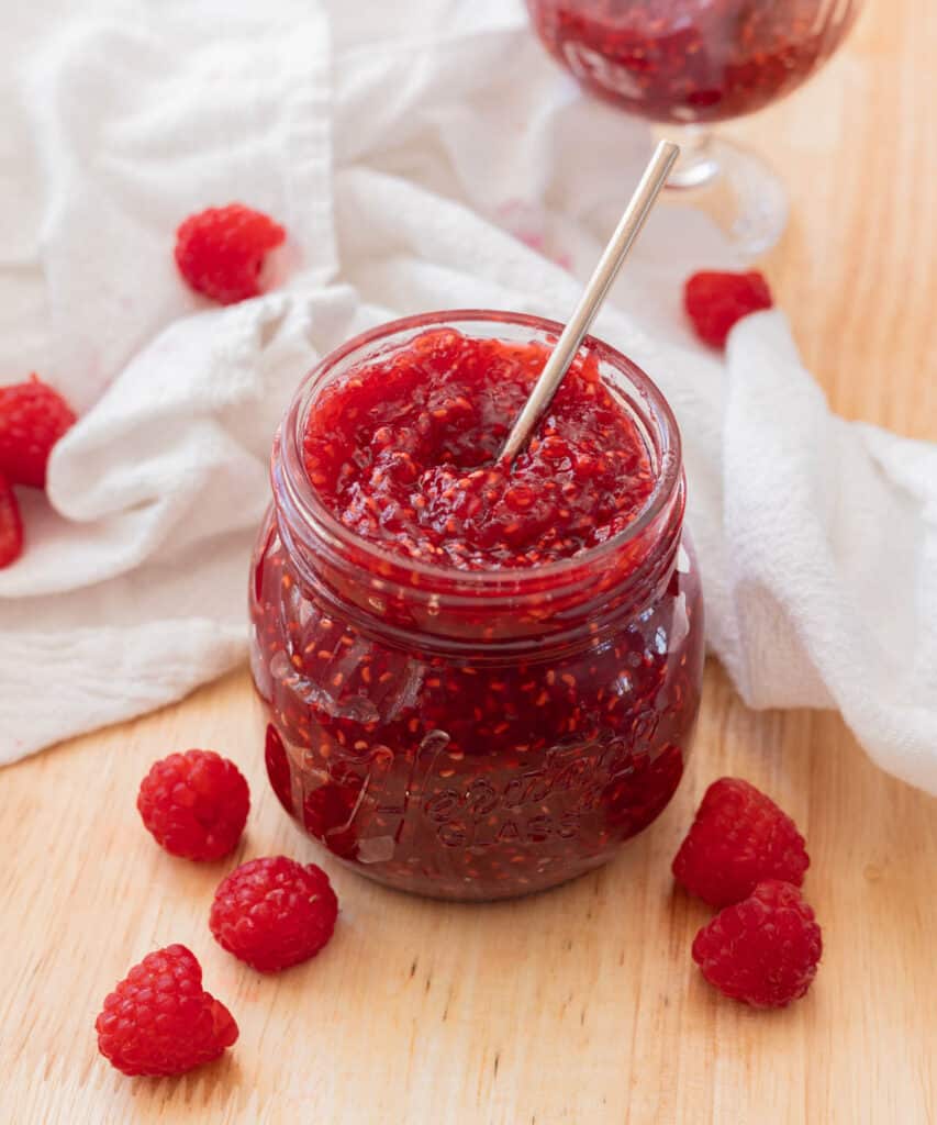 Easy Raspberry Jam w/ Honey (no pectin or thermometer needed!)