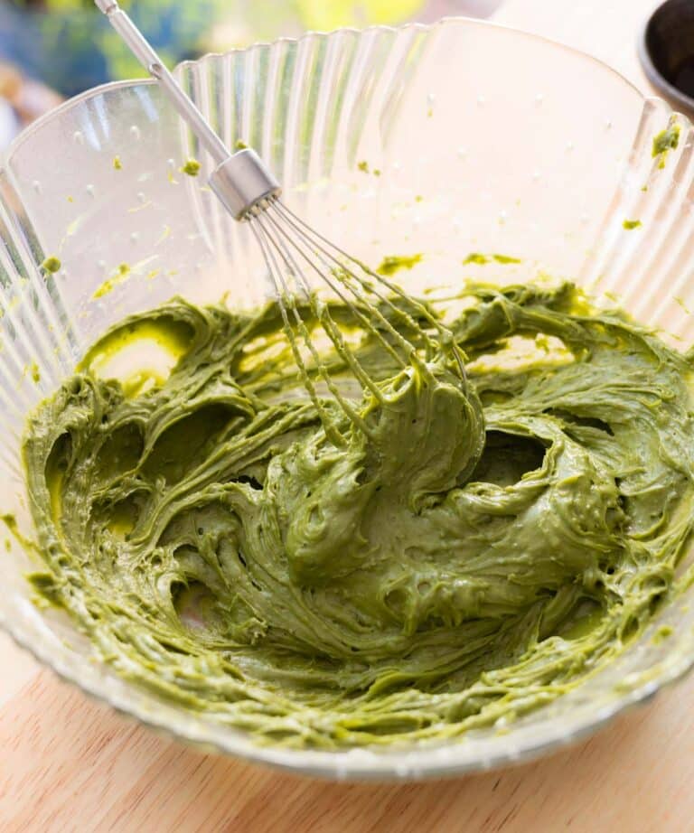 Stabilized Matcha Whipped Cream Frosting (Gelatin Free!)