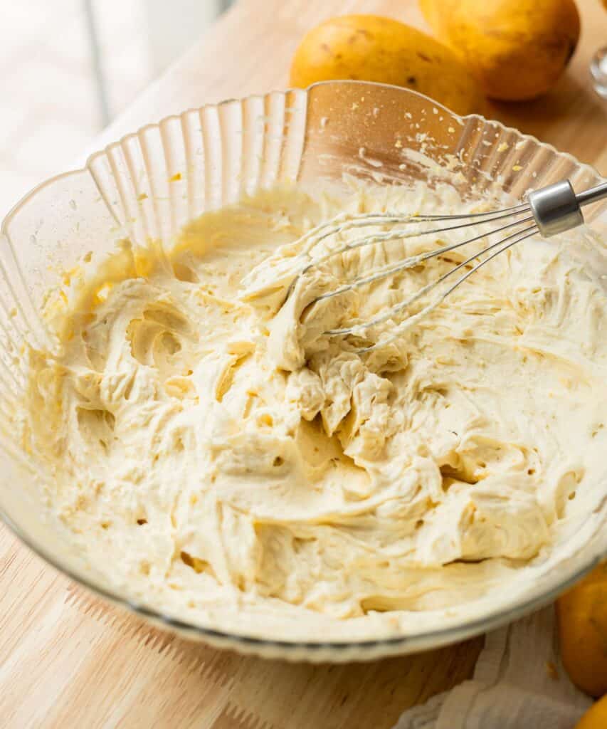 Stabilized Mango Whipped Cream Frosting (Gelatin-Free)
