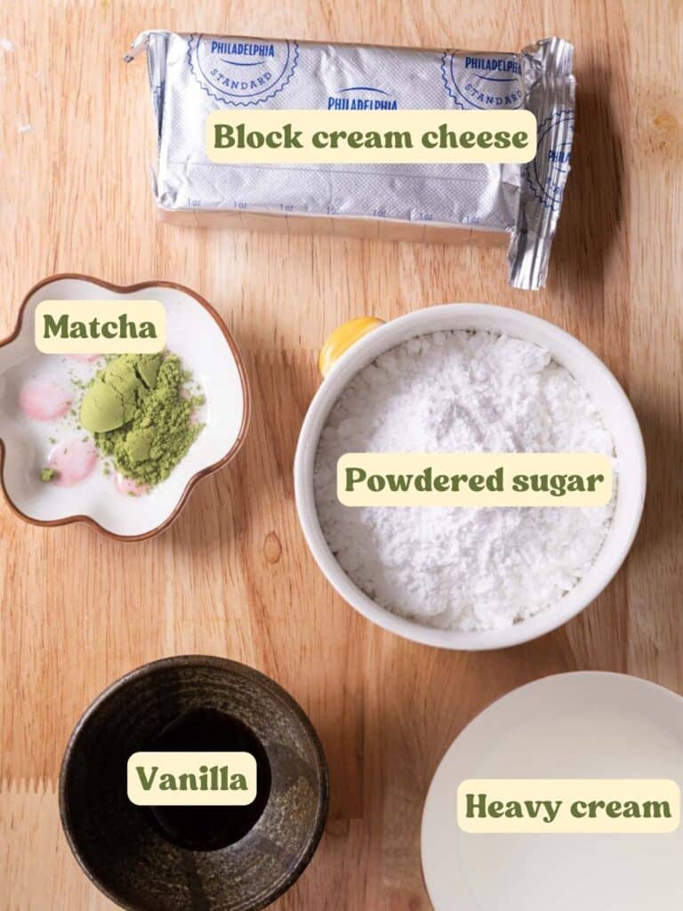 Fluffy Matcha Cream Cheese Frosting • Bites by Bianca