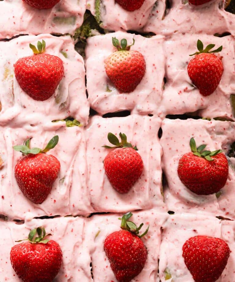 Soft, Gooey Strawberry Matcha Rolls • Bites by Bianca